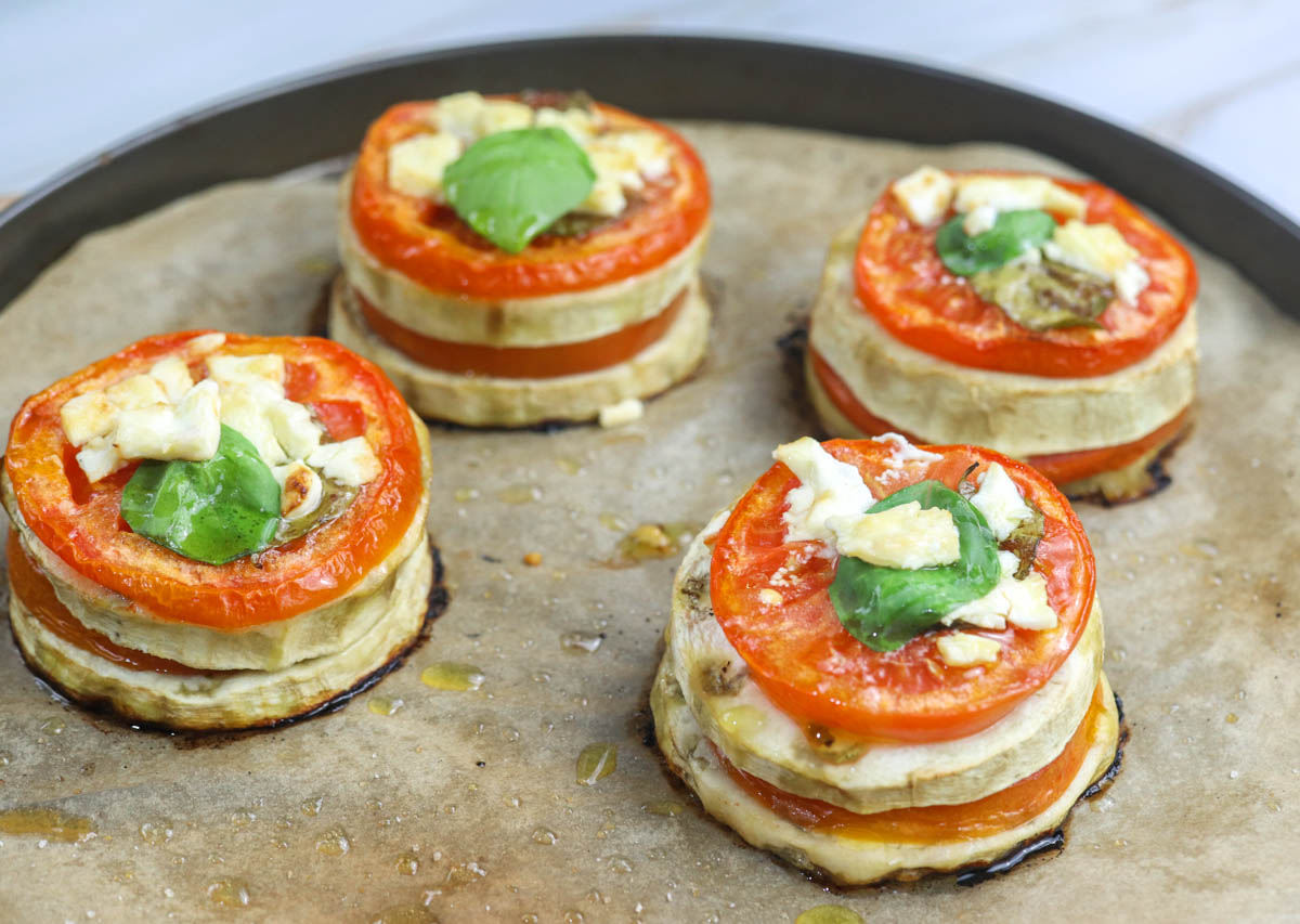 Eggplant towers with feta cheese – Biological Cuisine
