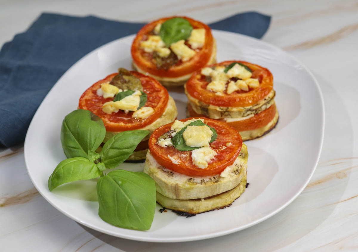 Eggplant towers with feta cheese – Biological Cuisine